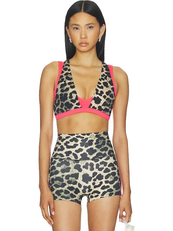 P.E NATION P.E Nation Leopard-Print Side Stripe Leggings